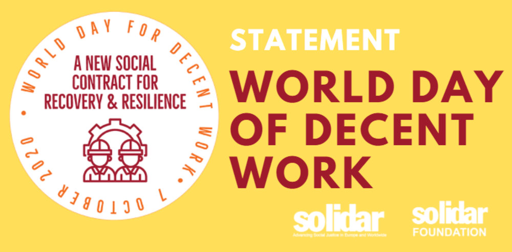 Statement: World Day of Decent Work - by SOLIDAR Secretary General ...